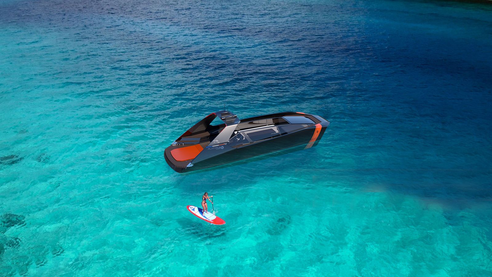 Platypus Craft Reveals Futuristic Swordfish 40 Semi-Submersible Tender